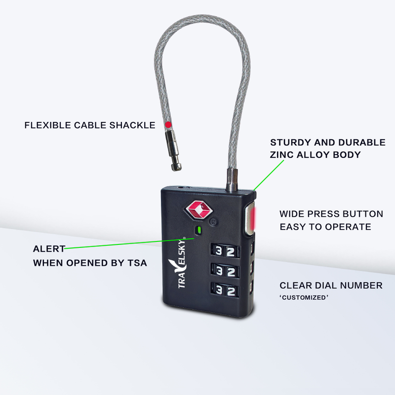 Travel Lock One-stop Custom Service 3 Digit Combination Padlocks ...