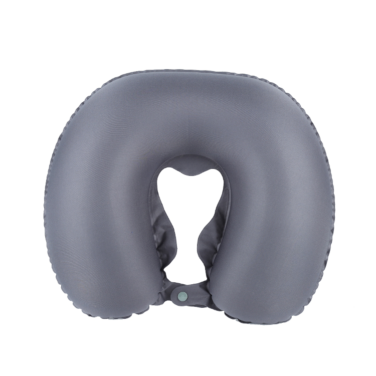 Double Inflate Methods Plane Inflatable Travel Pillow with Press Valve ...